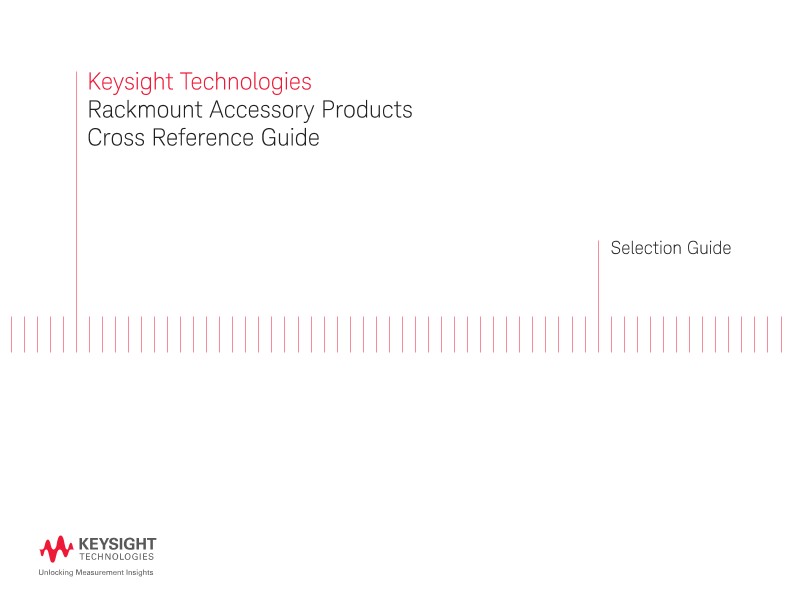 Rackmount Accessory Products Cross Reference Guide PDF Asset Page | Keysight